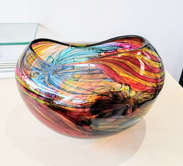 Bob Crooks-Parakeet, Unique Hand Blown British Glass Bowl – Primrose ...