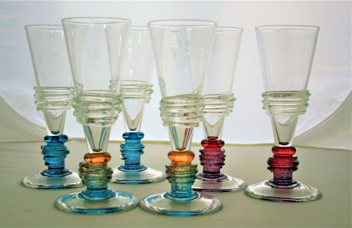 Bob Crooks- Hand Blown Ripple Champagne Glass, Made in Britain ...